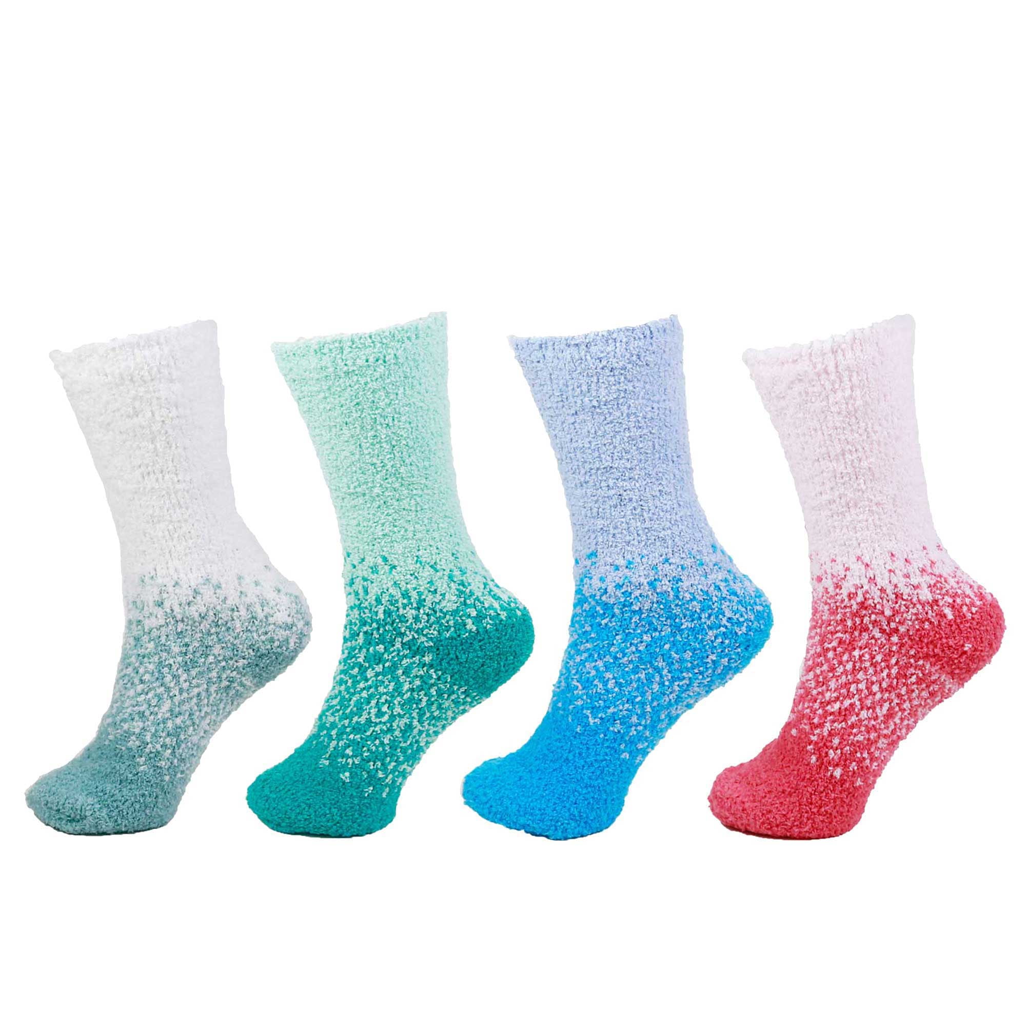 BambooMN - Fuzzy Gradient Socks - Assortment A - 4prs - Walmart.com