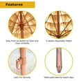 Backyard X-Scapes Tan Tiki Thatch Patio Umbrella for Outdoors 9.5 ft D ...