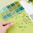 1Box 1800Pcs 15 Colors Glass Round Seed Beads Opaque & Baking Paint ...
