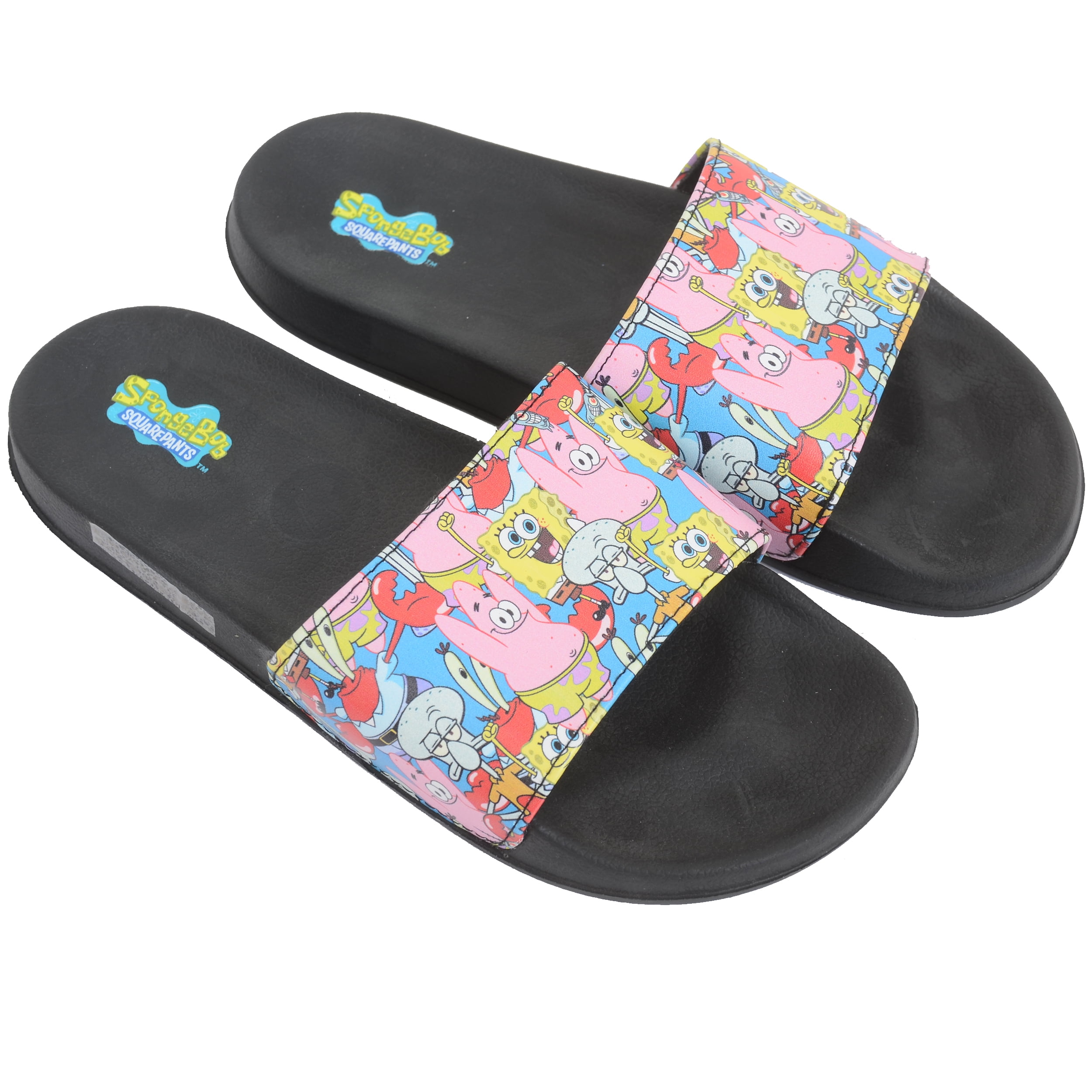 Spongebob Slide Sandals Footbed Slip On Shoes Women's - Walmart.com