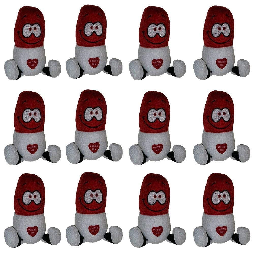 5" Inch Plush Giggling Happy Pill in Red and White Set of 12 - Walmart.com