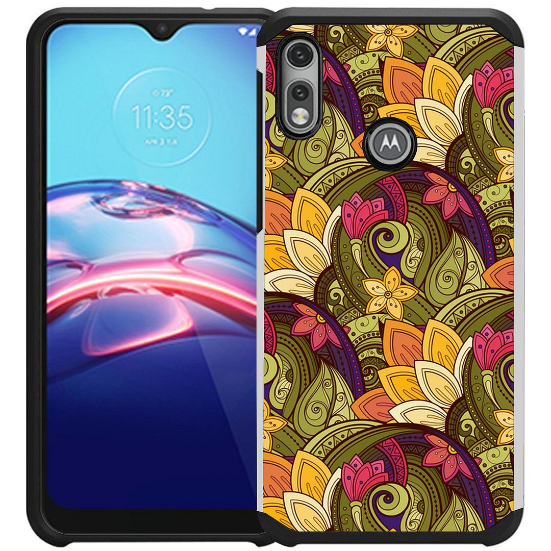 Motorola Moto E 2020 Case - Colorful Design Hybrid Armor Case ...
