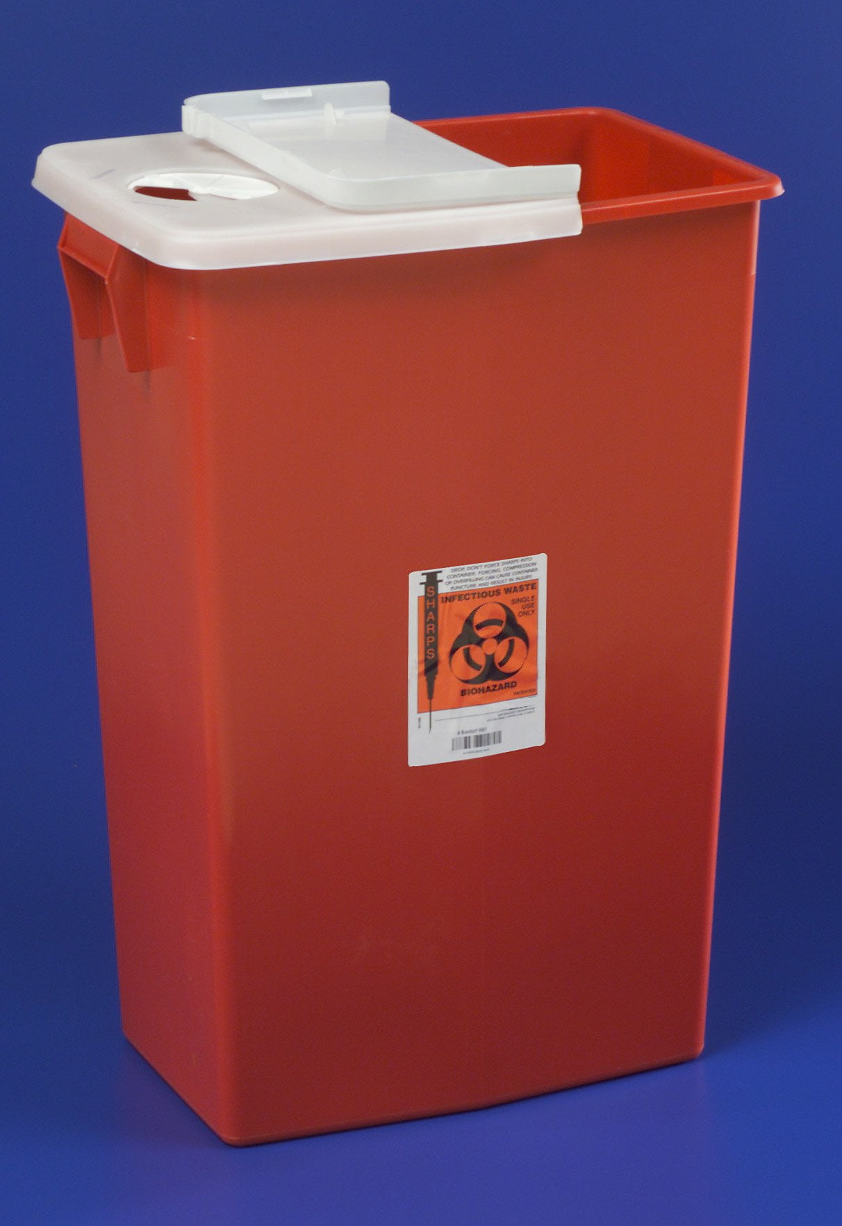 Sharps Container, SharpSafety 1-Piece 26 H X 18-1/4 W X 12-3/4 D Inch ...