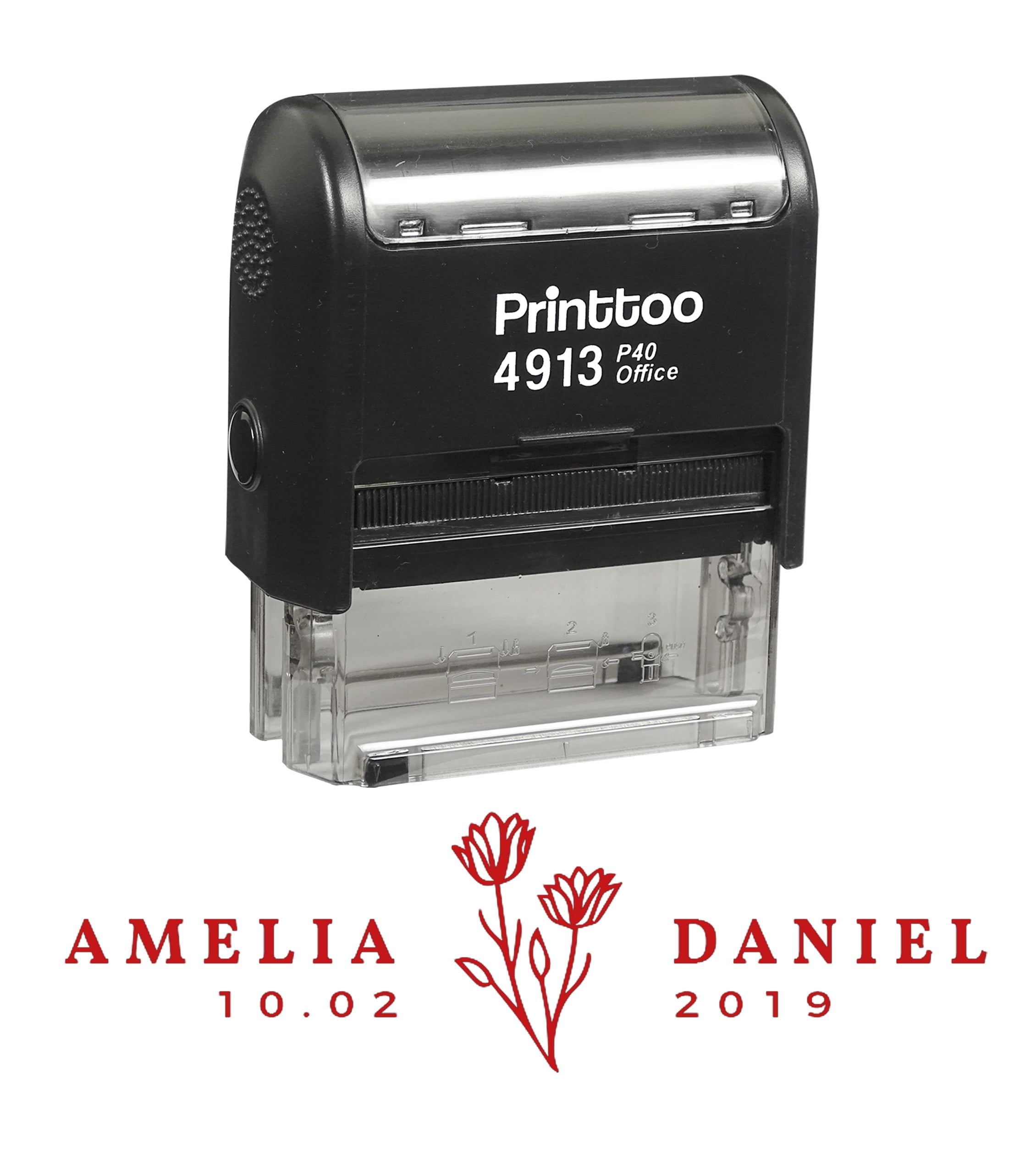 Printtoo Dater Stamp Self Inking With Emailed Text Office Stationery ...