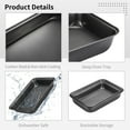 Coofit, 4PCS Carbon Steel Baking Pans, Rectangle Oven Tray Set, Deep ...