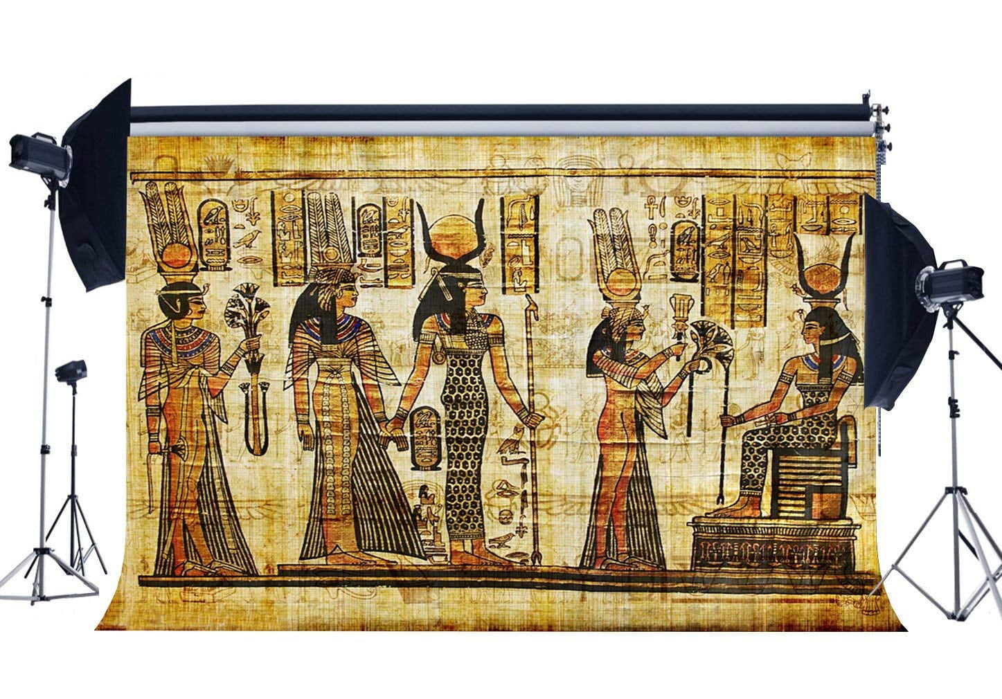 ABPHOTO Polyester 7x5ft Shabby Egypt Backdrop Old Egyptian Mural ...