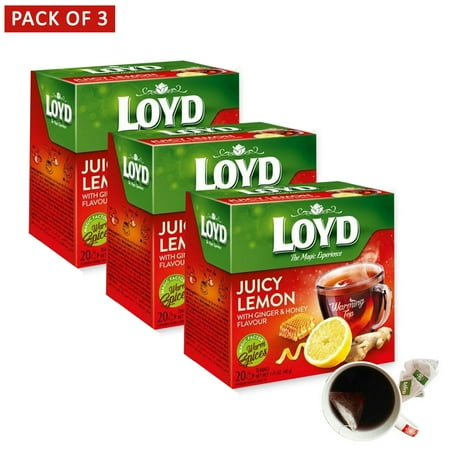 Loyd Warming Tea Juicy Lemon with Ginger & Honey 40g (Pack of 3 ...