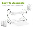 Glotoch Express 2 Tier Dish Drying Rack With Utensil Holder Cup Holder