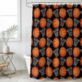66x72 Inch Shower Curtains for Bathroom, Basketball Sports Fabric Bath ...
