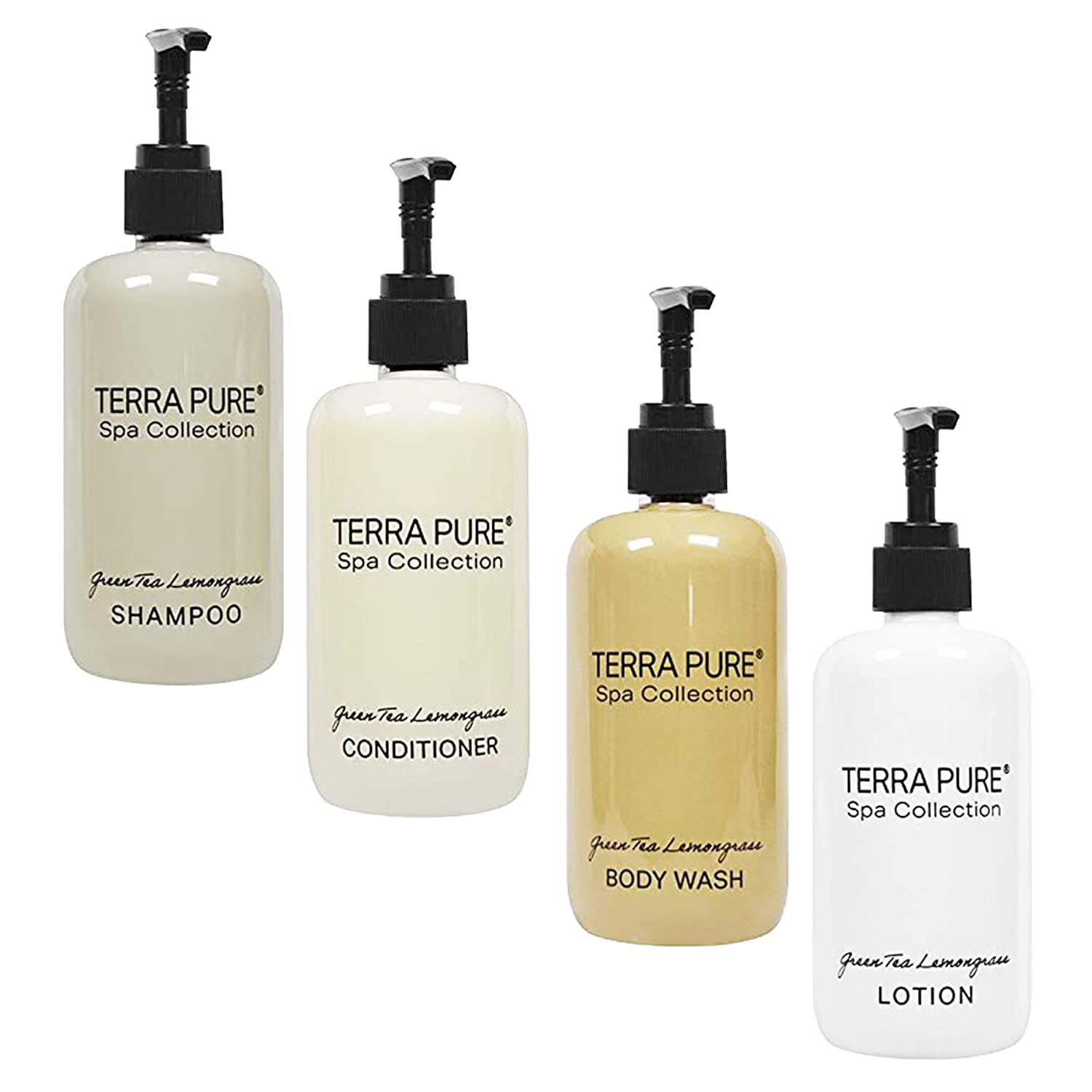 Terra Pure Hotel Soaps and Toiletries Set, 10.14 Oz Pumps (1 of Each ...