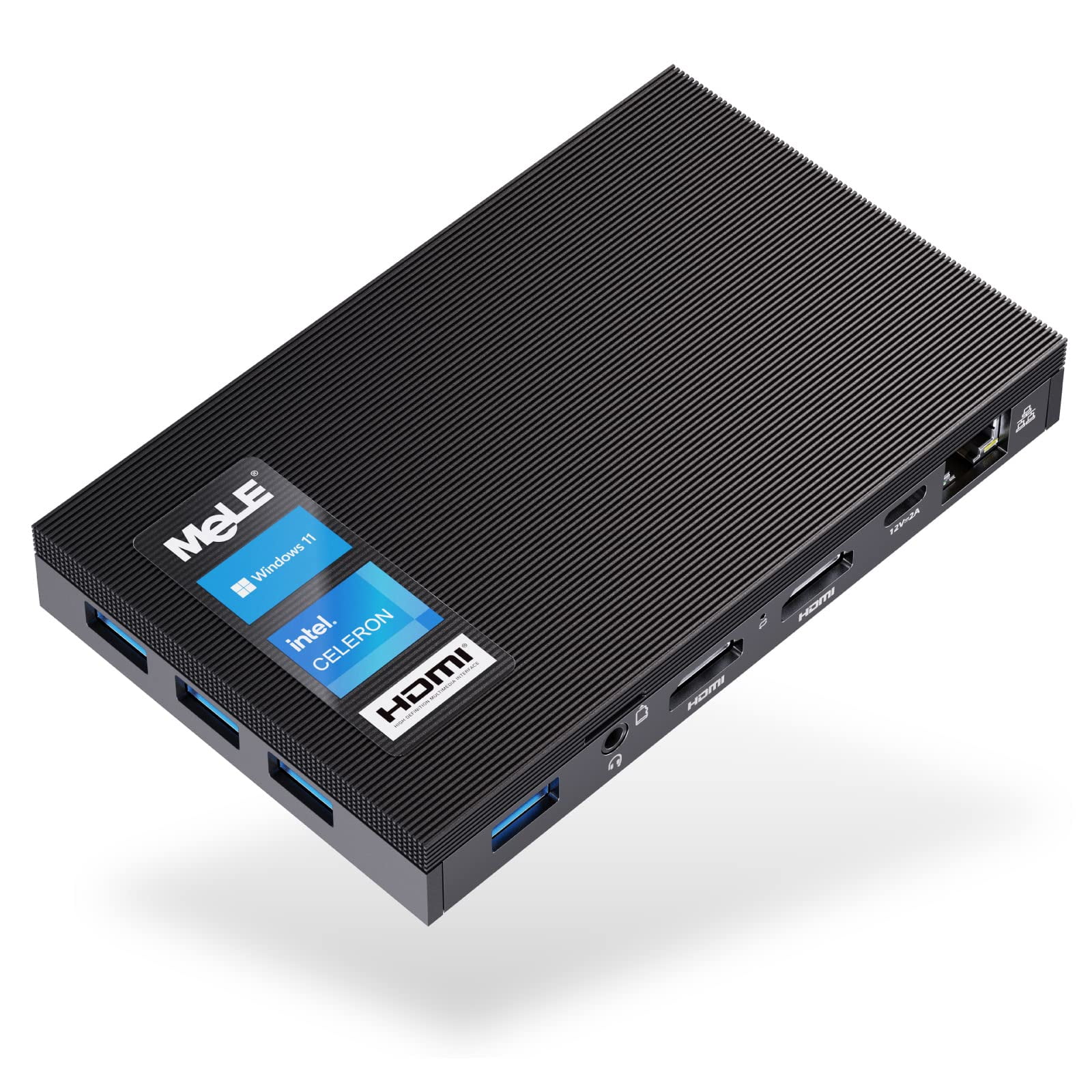 Quieter2D Mini PC Desktop Windows 11 pro Celeron N4000 Processor 4GB ...