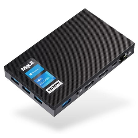 MeLE Quieter2Q Fanless Mini PC Computer Windows 11 Pro J4125 4GB 64GB ...