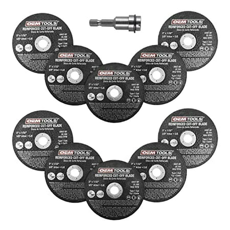 Oemtools 26528 10 Piece Cut Off Wheel Set With Mandrel, Cutoff Wheel ...