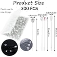 300PCS 4 Styles Bouquet Pins Flower Pin Pearl Head Pins Crystal Corsage ...