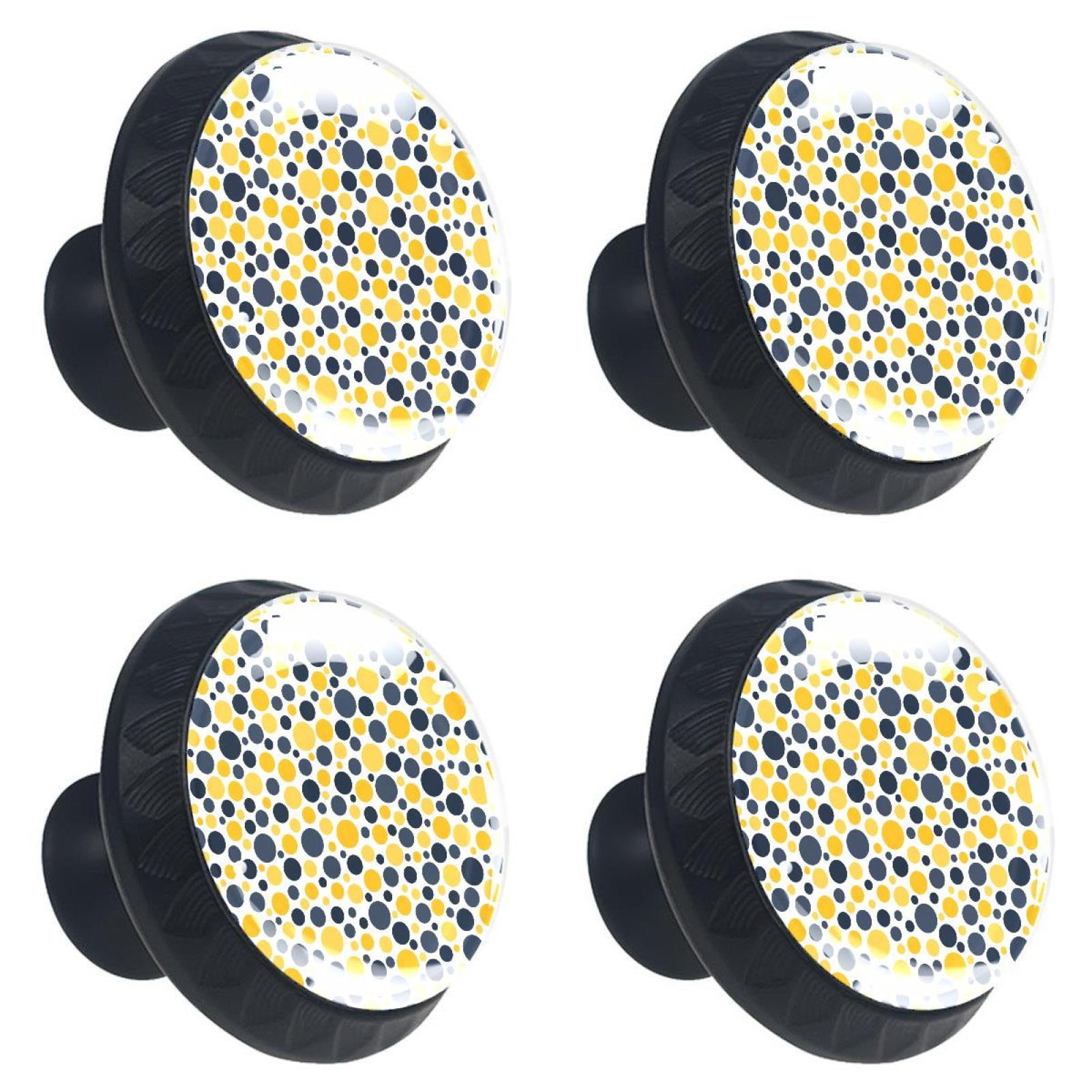 4 Pcs Polka Dot Knobs for Kitchen Cabinet Cupboard Dresser Bookcase Drawer Pulls Handles Round ...