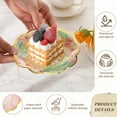 216 Pcs 6 Inch Floral Paper Plates Flower Plates with Gold Rim ...