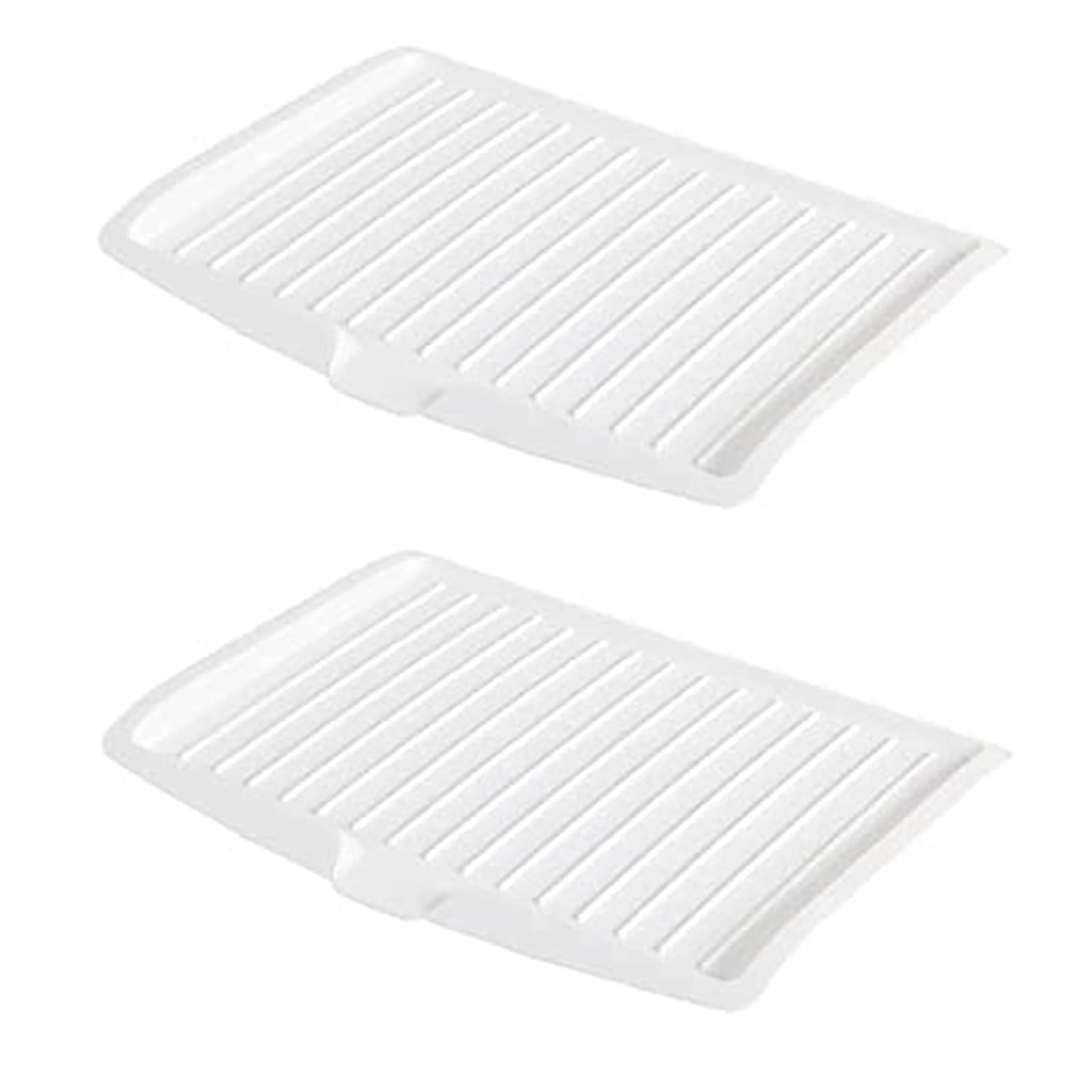 Relocy 2Pcs Multifunctional Kitchen Drain Tray White - Kitchen Utility ...