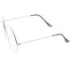 Classic Oversize Slim Metal Frame Clear Flat Lens Round Eyeglasses 56mm ...