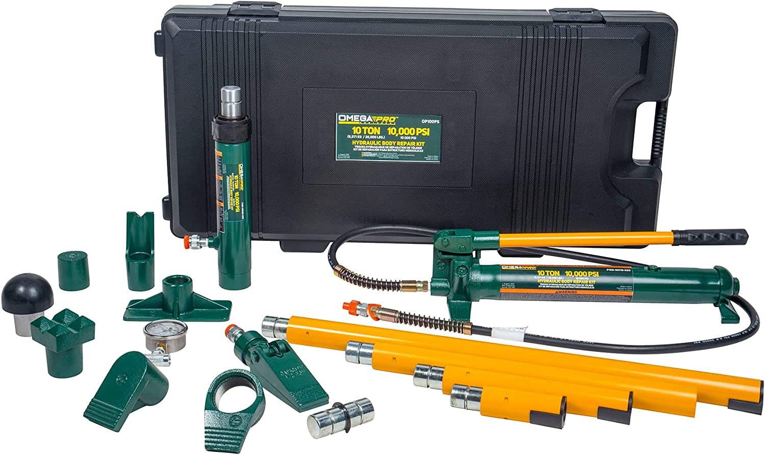 Omega Pro Hydraulic Collision Repair Kit - 10 Ton Auto Body Repair ...