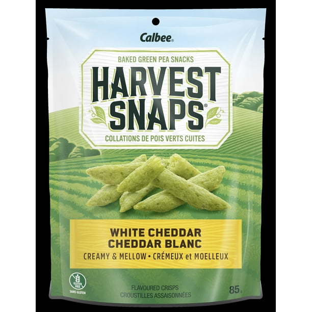 Harvest Snaps White Cheddar Baked Green Pea Crisps 85g, Baked Veggie ...