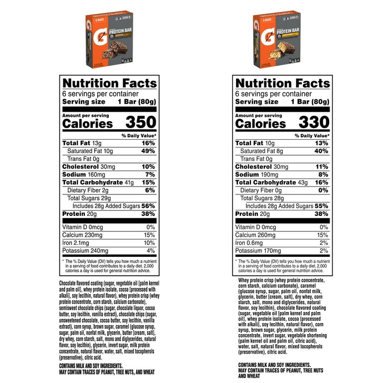 Gatorade Bars Nutrition Information