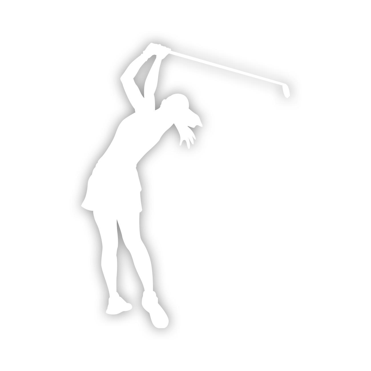 Female Golfer Sticker Decal Die Cut - Self Adhesive Vinyl ...