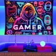2D Flat, 2D Flat Fluorescent Tapestry, Neon Game Theme Print, Room ...