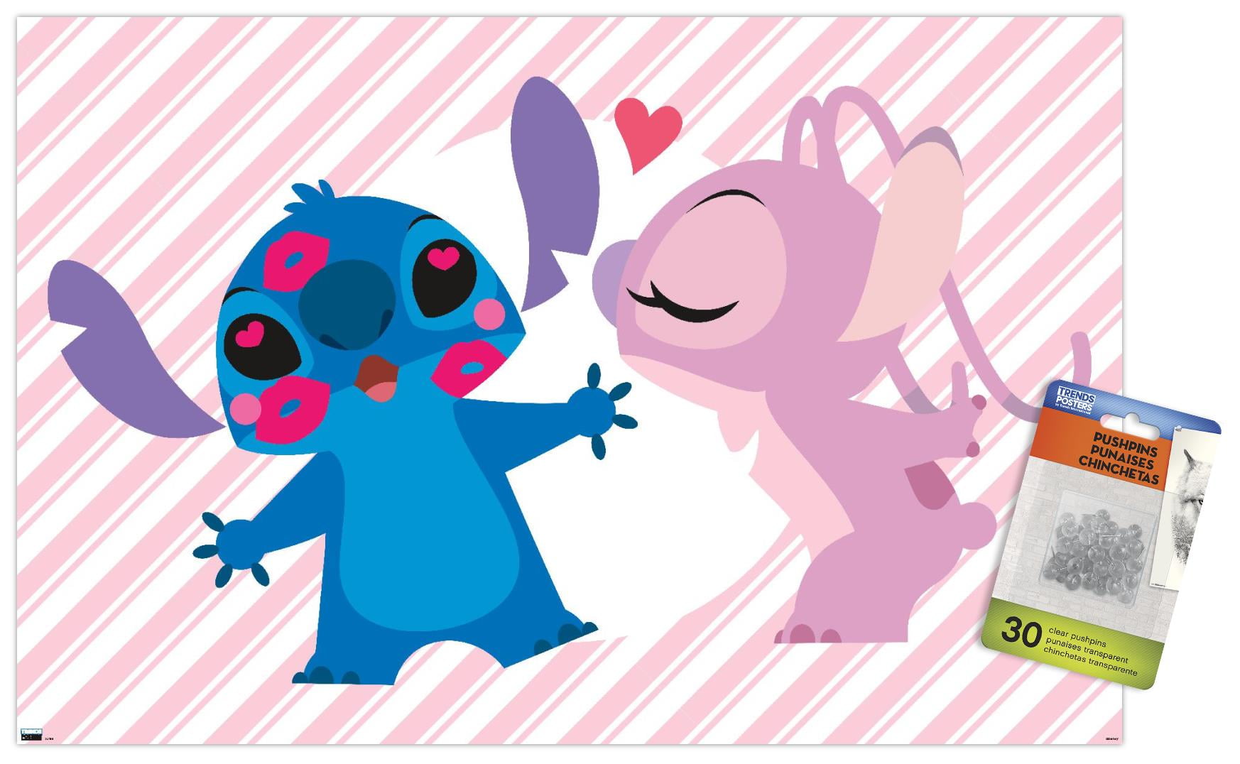 Disney Lilo and Stitch - Angel and Stitch Wall Poster with Push Pins ...