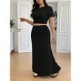 AURA Womens Skirt Set Sleeveless T Shirt Top And Long Fishtail Skirt ...