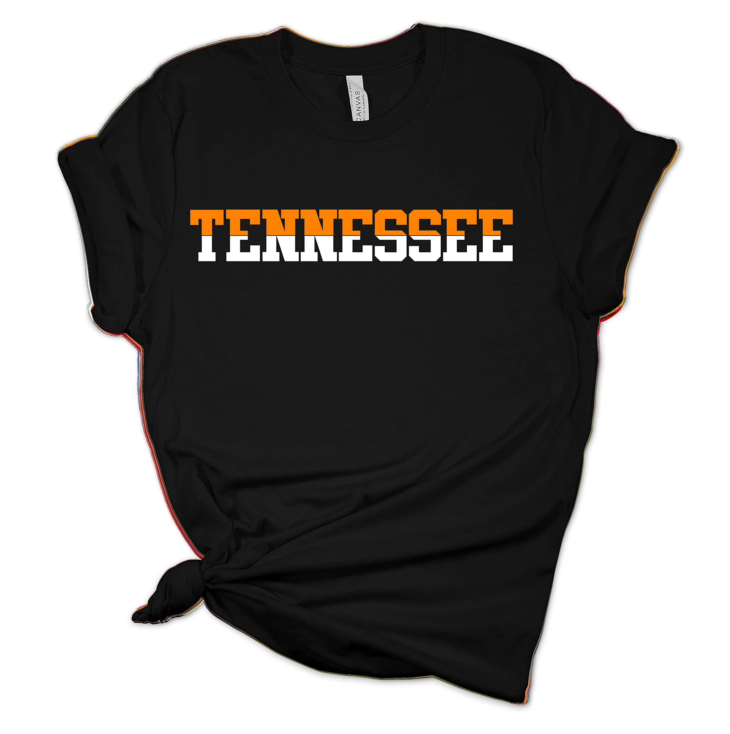 Womens Tennessee Tshirt Football Tennessee Orange Two Tone Team Name TN ...