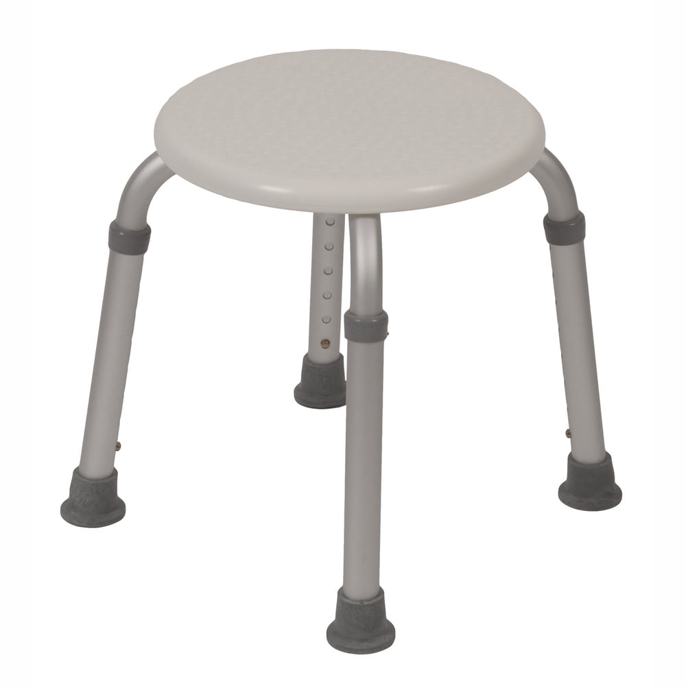PCP Adjustable Round Shower Stool, White, - Walmart.com