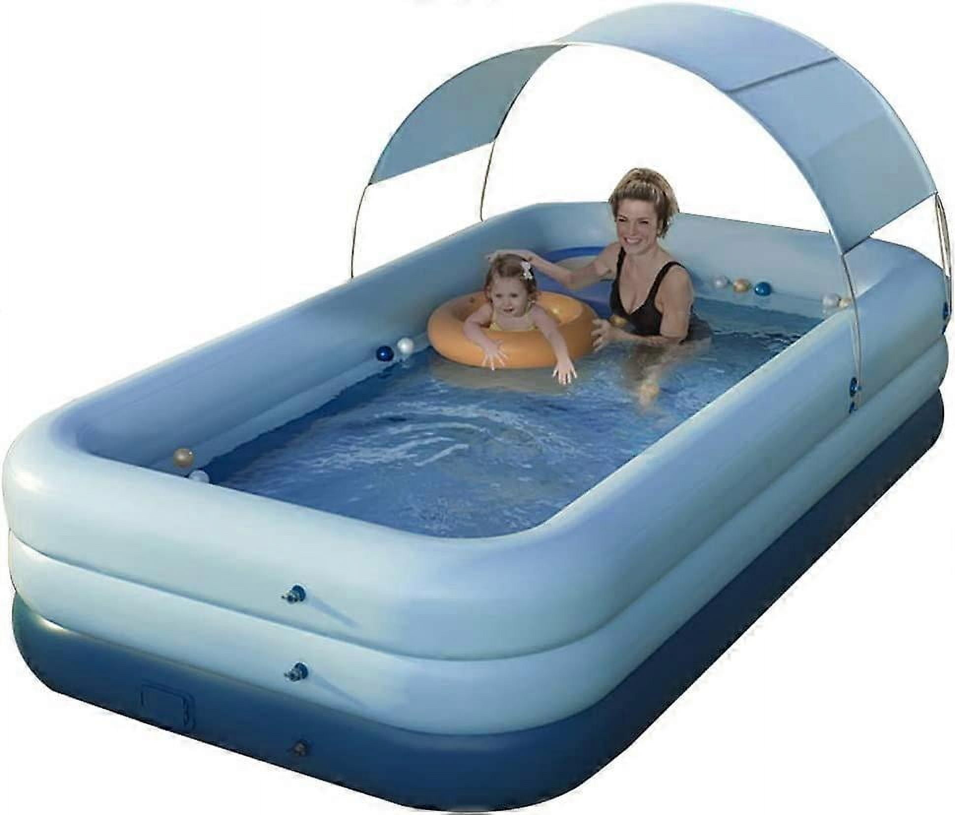 Inflatable Swimming Pool, with Canopy Swimming Pool, Thickening PVC ...