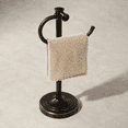 17 Inch Oil Rubbed Bronze Stand Towel Bar Hanger Hand Bathroom Vanity ...