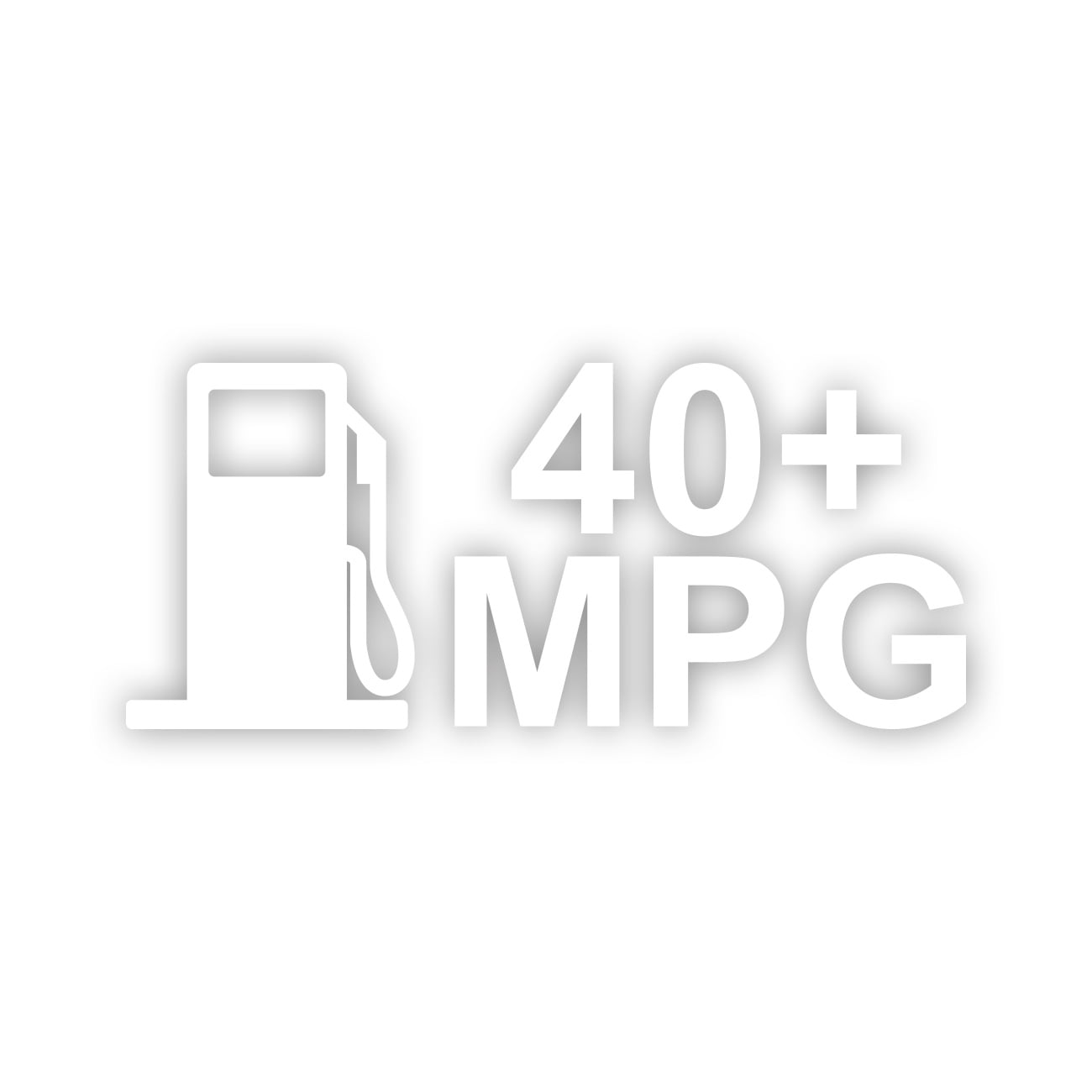 40 MPG Sticker Decal Die Cut - Self Adhesive Vinyl - Weatherproof ...