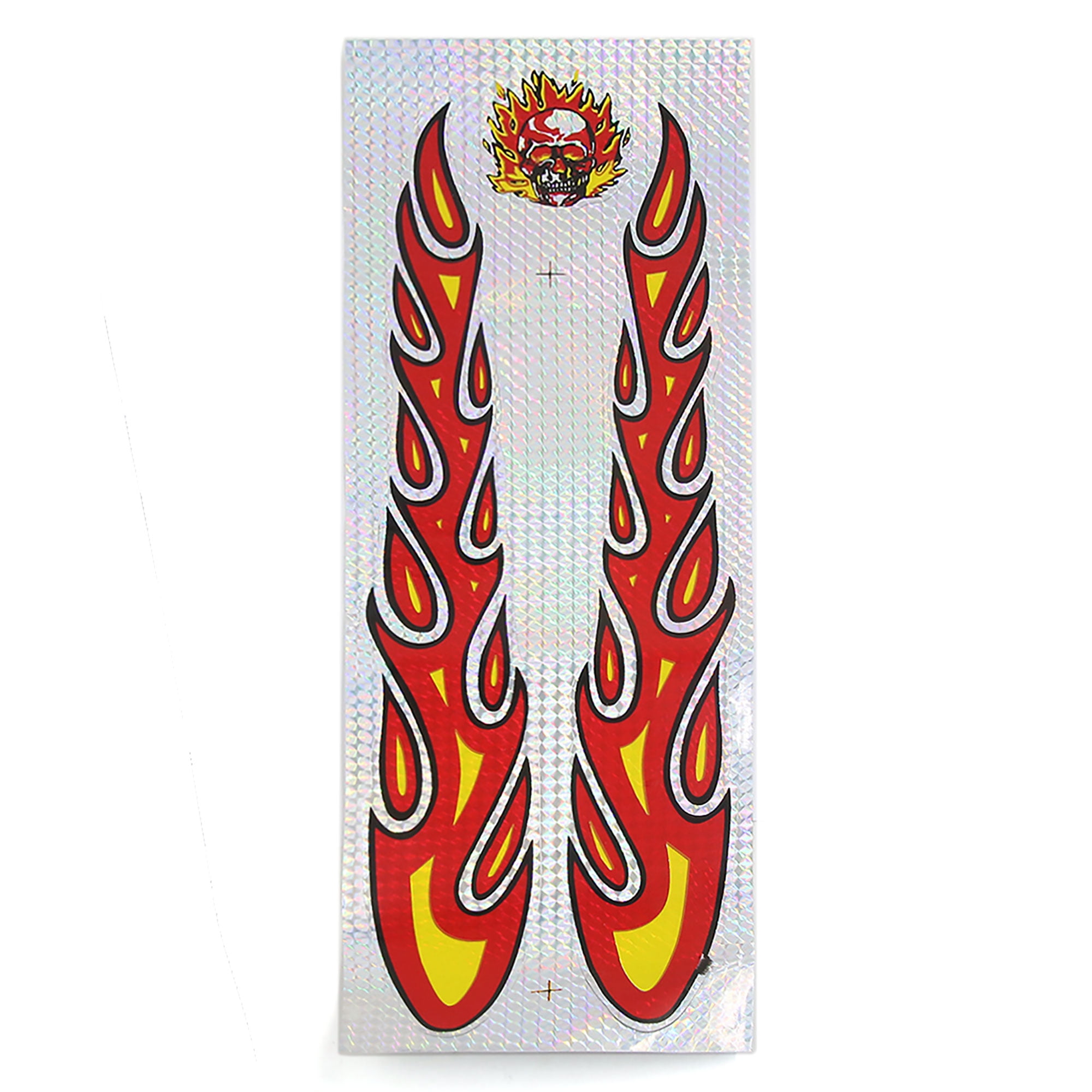 Unique Bargains Evil Skull Flame Fire Style Vinyl Stickers Car Body ...