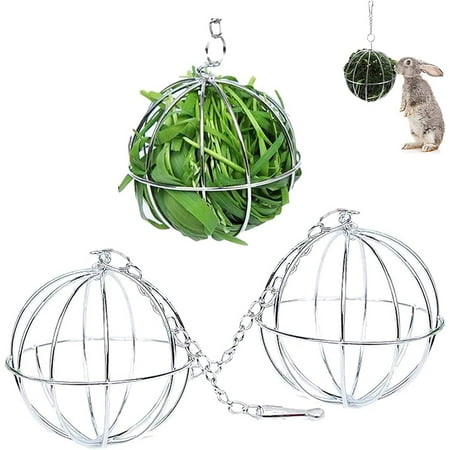 SHARKDOOK 3 Pieces Hay Dispenser Feeding Ball Hay Feeder Rabbit Pet ...