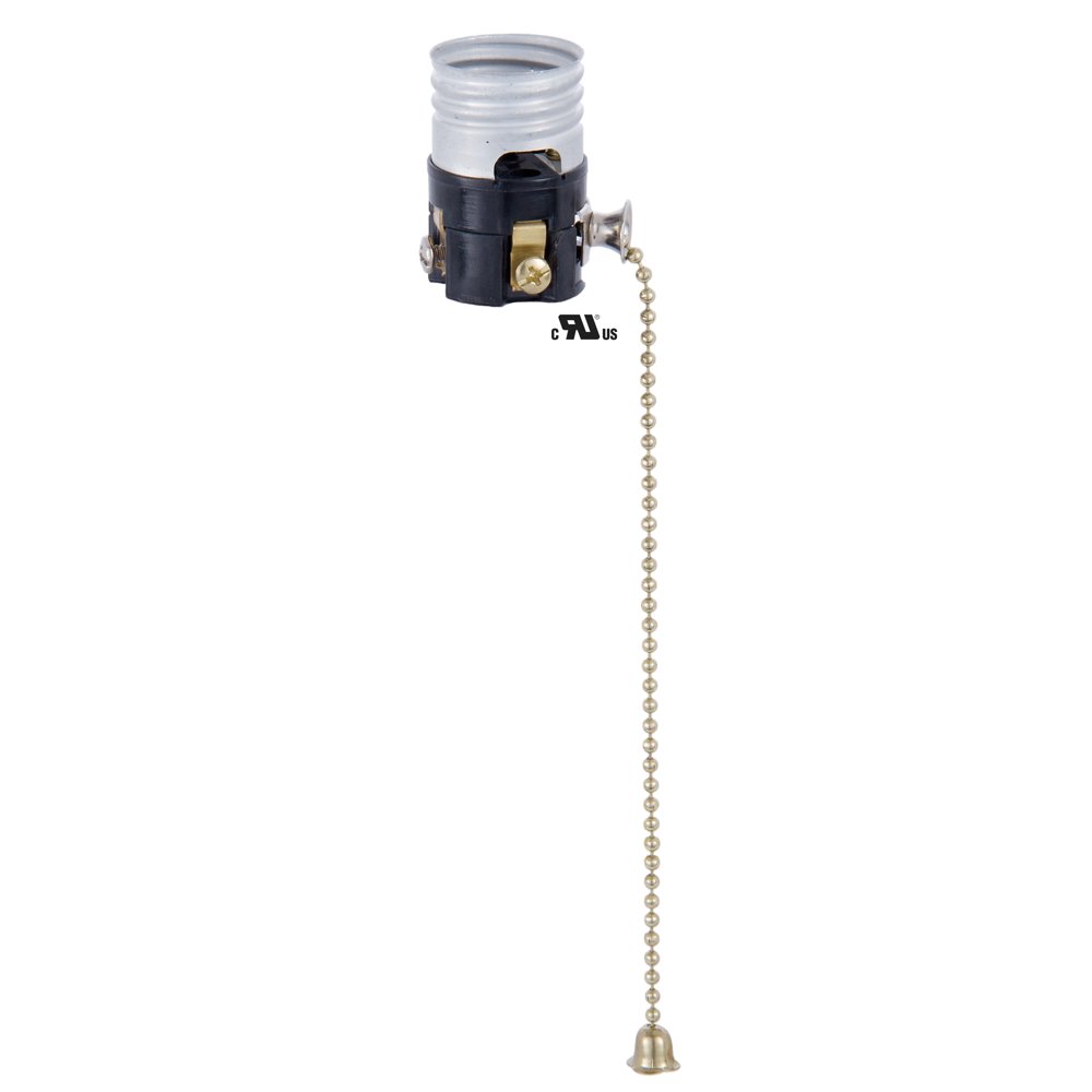 B&P Lamp® Pull chain, Med. Base Lamp Socket Interior, 5" chain ...