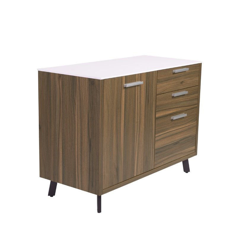 Eurostyle Hart 3 Drawer File Cabinet in White - Walmart.com