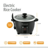 Toastmaster 10 Cup Automatic Rice Cooker with Steamer Basket and ...