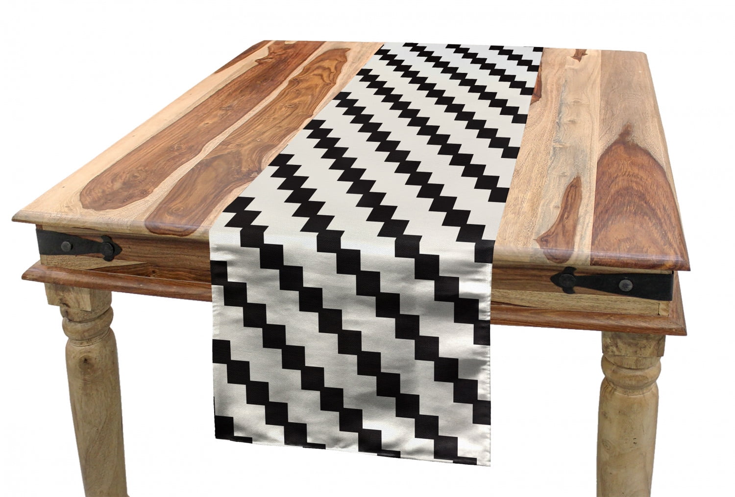 Modern Table Runner, Diagonal Design Repetitive Tile Like Square ...