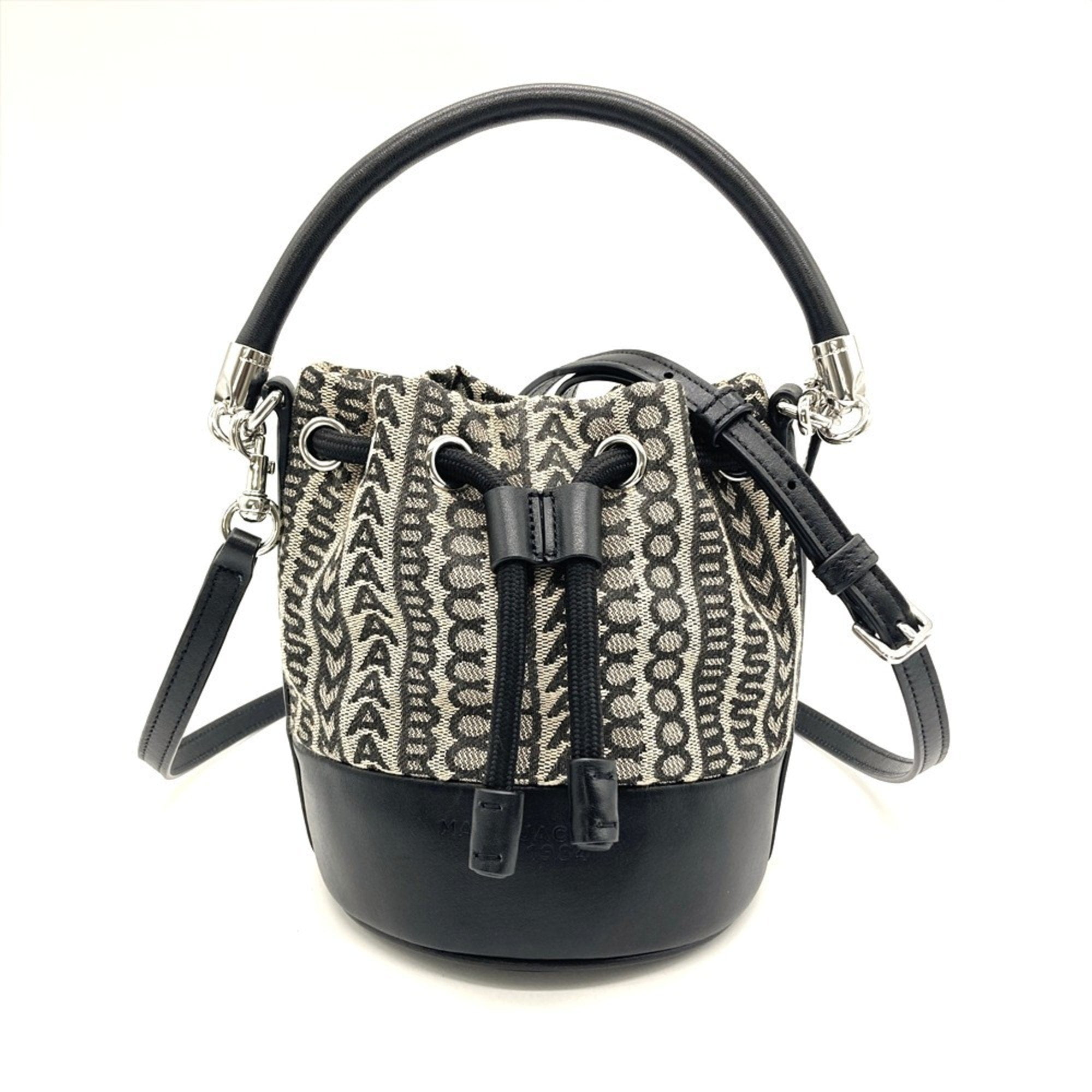 Pre-Owned MARC JACOBS The Monogram Jacquard Micro Bucket Shoulder Bag ...