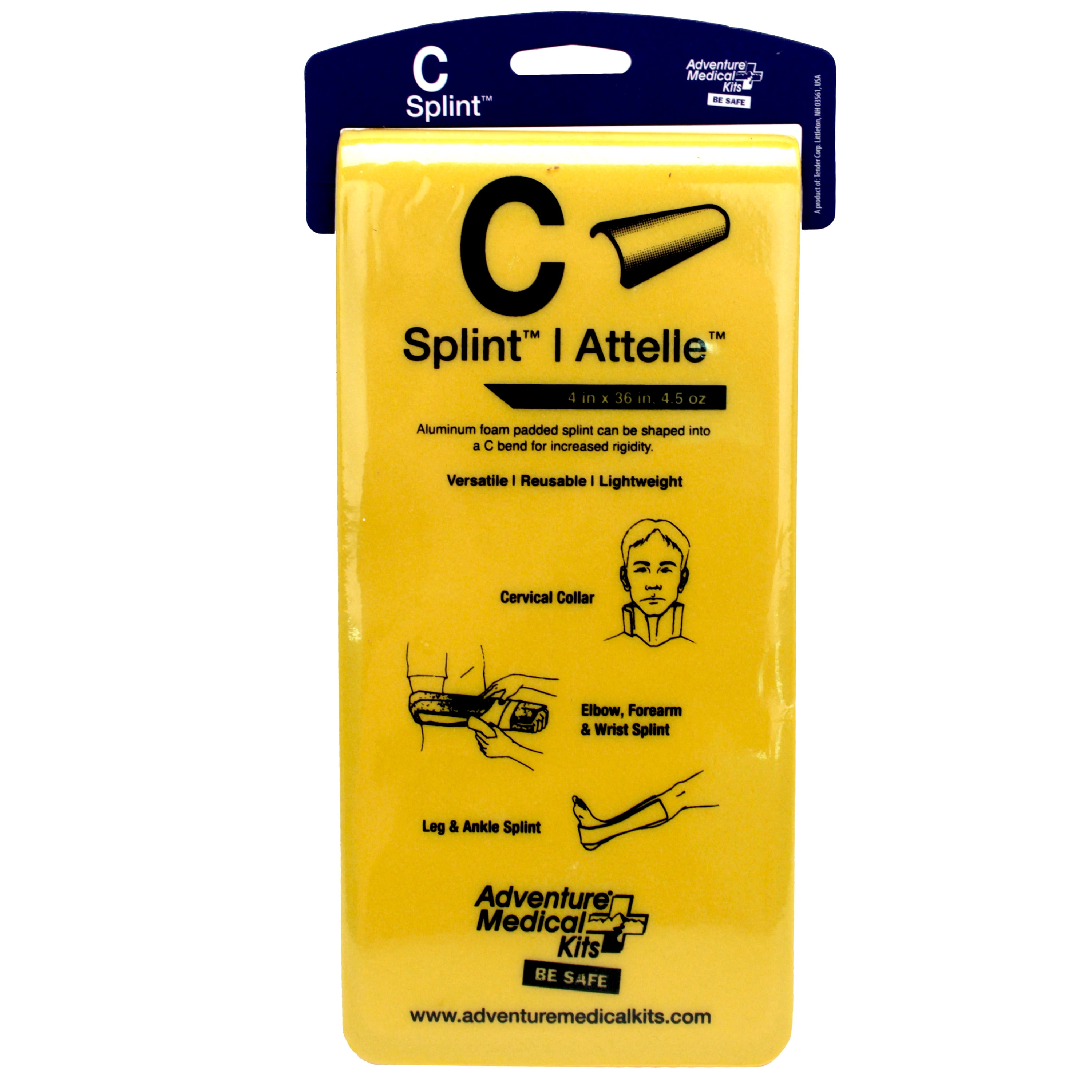 Adventure Medical Kits C-Splint for Fractured Limbs, 4 x 36 in ...