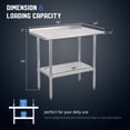Profeeshaw NSF Stainless Steel 24" x 36" Commercial Kitchen Prep & Work ...