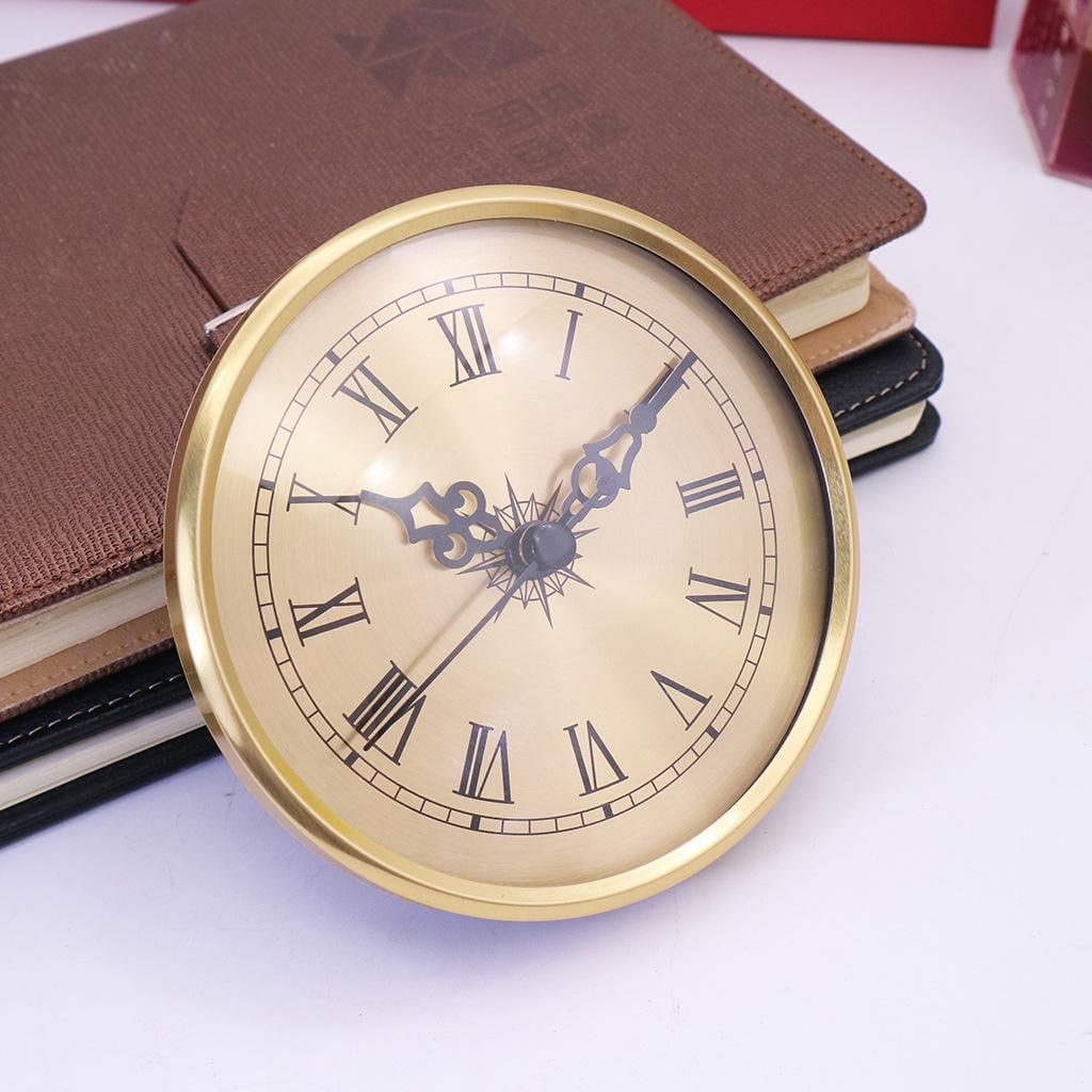 4.25''/108mm DIY Roman Numeral Clock Insert, Golden Movement Parts and ...