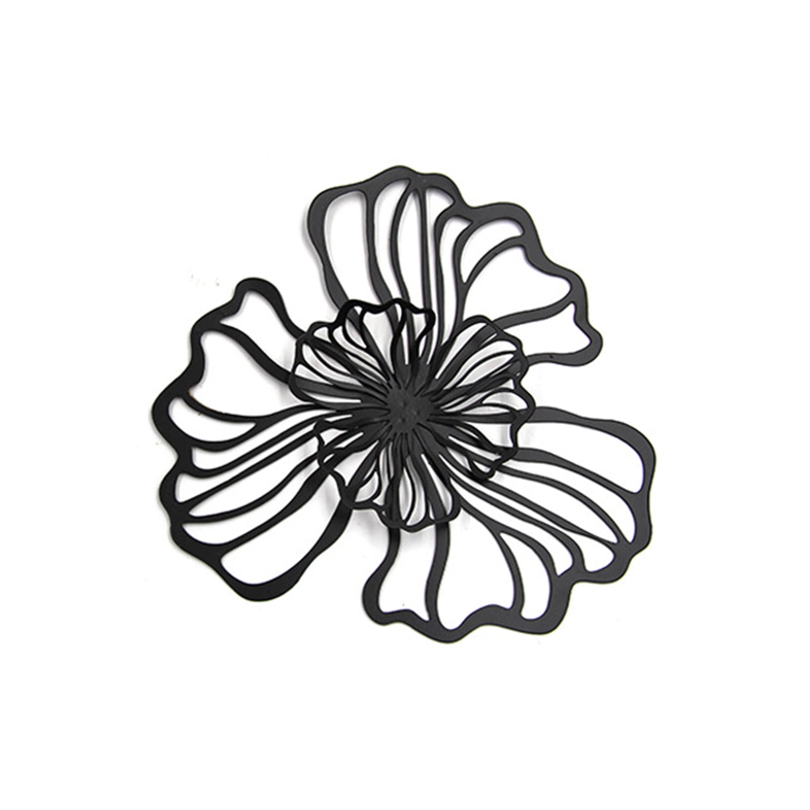 HYmarket Modern Double Layers Wall Flower Statue - Light Luxury Hollow ...