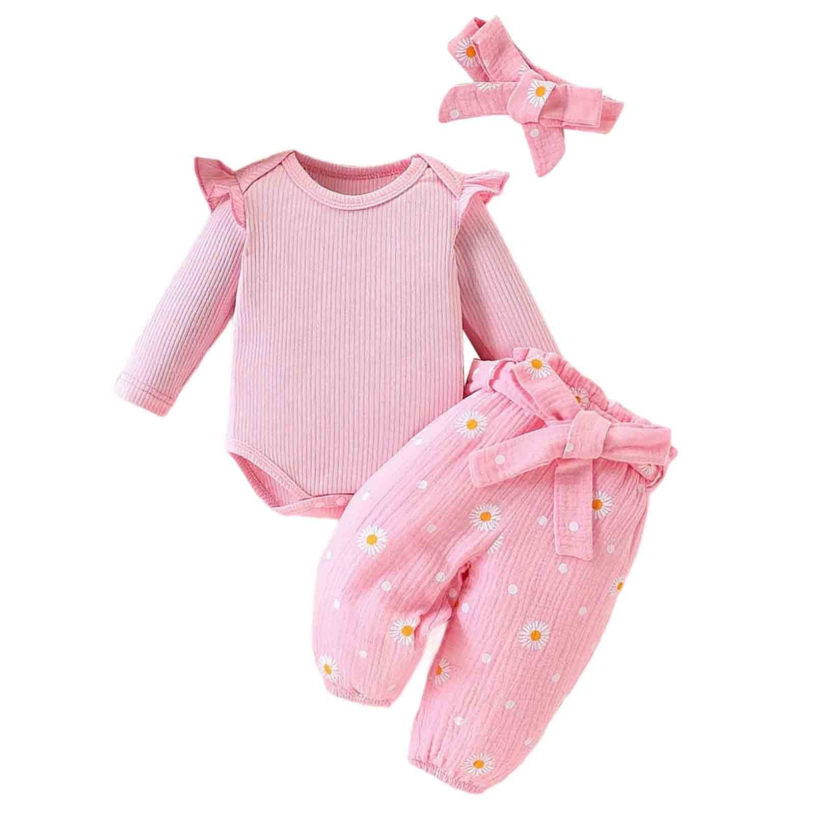 Click here for Tbwnwg Baby Girls Outfits Set Floral Bow Romper Pa... prices