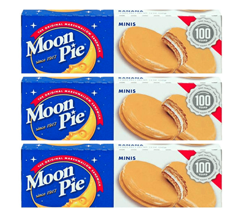 Moon Pie -Mini's 3 Boxes of - Banana - 6 pie's per box, 3 Boxes 18 pies ...