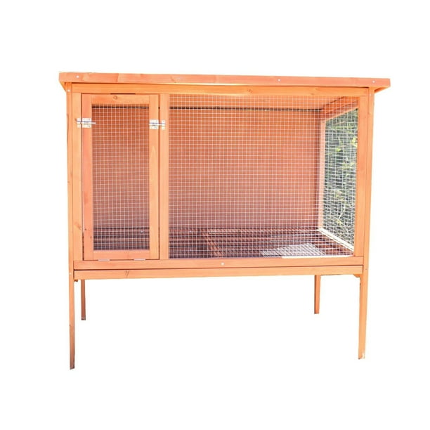 Zylina Wood Rabbit Hutch for Rabbits, Bunnies and Guinea Pigs - Walmart.com