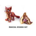 1PC 3D Printing Magic Cat New Ornament Figure Model Simulation Animal ...