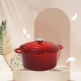 Enamel Cast Iron Oven, Small Heavy-Duty Pot with Lid, Enamel Pot for ...
